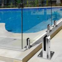 China Balcony Glass Spigot Frameless Black Glass Spigots for sale
