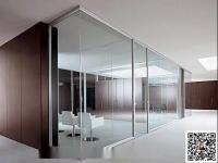 China 12mm Office Glass Partition With Aluminum Profiles For Natural Light And Sound Control for sale