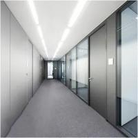 China 12mm Clear Tempered Glass Partition With Aluminum Profiles for sale