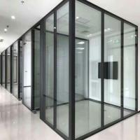 China Office Glass Partition With 12mm Clear Or Ultra-clear Tempered Glass for sale