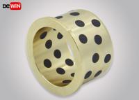 China High Load Steel Flange Bushing / MoS2 Oil Free Flanged Sleeve Bearing for sale