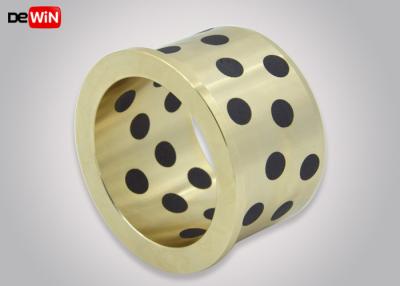 China High Load Steel Flange Bushing / MoS2 Oil Free Flanged Sleeve Bearing for sale