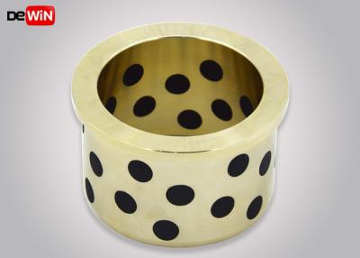 China Automobile Flange Slide Bush Bearing , Graphite Insert Bronze Sleeve Bushings for sale