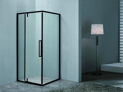 China Affordable Black SS Frame Shower Enclosures With Tempered Glass For Modern for sale