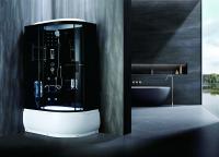 China Customizable Sliding Shower Room 120x80x215cm Matt Black Profile Tempered Glass for sale