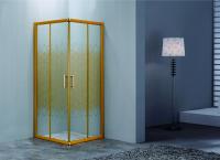China Bathroom Glass Shower Cabinet 800-1000mm Golden Stainless Steel Handle OEM ODM for sale