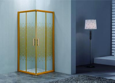 China Bathroom Glass Shower Cabinet 800-1000mm Golden Stainless Steel Handle OEM ODM for sale