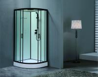 China Luxury Shower Room with Matt Black Profile 80x80x215cm 90x90x215cm Sliding Door Tempered Glass for sale
