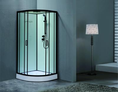China Luxury Shower Room with Matt Black Profile 80x80x215cm 90x90x215cm Sliding Door Tempered Glass for sale