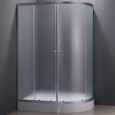 China 1150x800x1950mm 4mm Self Contained Shower Unit with Silver Aluminum Frame and Sliding Glass Doors for sale