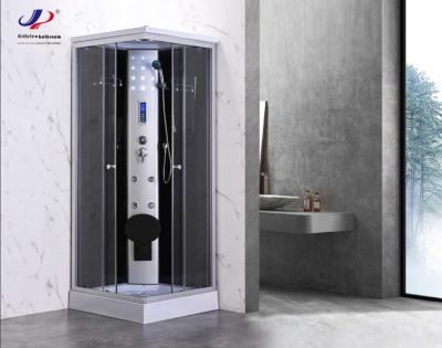 China Square Sliding Shower Room 80x80x215cm Tempered Glass Aluminum Frame for sale