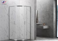 China Quadrant Shower Enclosure 80x80cm 4mm Tempered Glass Black Aluminum Frame Sliding Door for sale