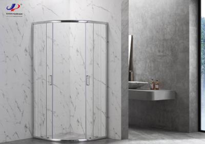 China Quadrant Shower Enclosure 80x80cm 4mm Tempered Glass Black Aluminum Frame Sliding Door for sale