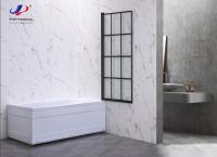 China Black Aluminum Sliding Shower Enclosure 70x150cm 5mm Tempered Glass for sale