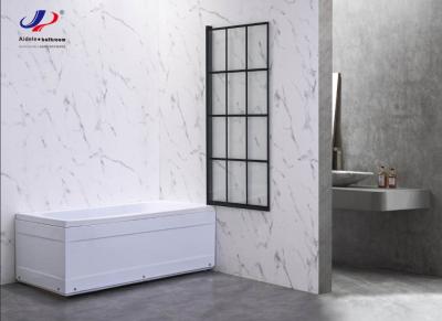 China Black Aluminum Sliding Shower Enclosure 70x150cm 5mm Tempered Glass for sale