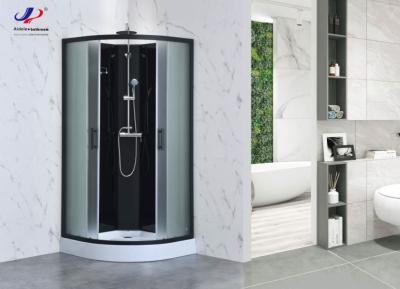 China Quadrant Shower Room Matt Black Profile Frame 4mm 5mm Tempered Glass 80x80x220cm 90x90x220cm for sale