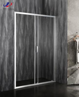 China 5/6mm Tempered Glass Sliding Shower Door 120×190cm with Aluminum Frame - Model 604 for sale