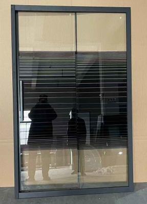 China Alum Black Stripes Frame Screen  with 5/6mm Tempered  Modern Glass for sale