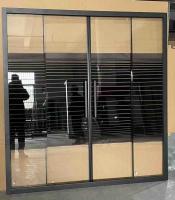 China Black Aluminum Frame Sliding Shower Screen 160x190cm 5mm Tempered Glass for sale