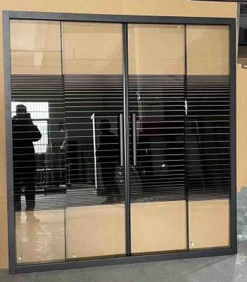 China Black Aluminum Frame Sliding Shower Screen 160x190cm 5mm Tempered Glass for sale