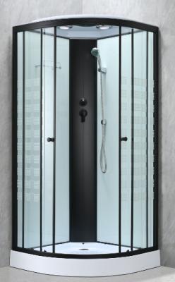 China Customizable Shower Pods Cabins 90x90cm with 5mm Printing Glass and Black Aluminum Frame for sale