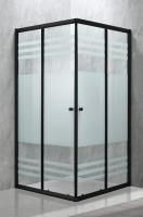 China Customizable Square Shower Enclosure 100x100x195cm with Frosted Printed Glass Sliding Door for sale