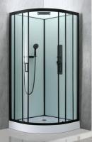 China Stylish Sector Shower Room And Black Frame With Tray And Roof for sale