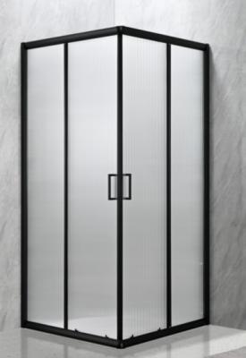 China Customizable Square Shower Enclosures With Narrow Reeded Glass For Modern for sale