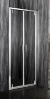 China Elegant Chrome Profile Shower Door 80x195cm with 6mm Tempered Glass for Contemporary Bathrooms for sale