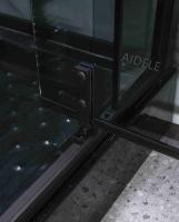 China black paint aluminum frame corner shower enclosure with tempered glass for sale