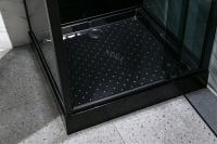 China black paint aluminum frame corner shower enclosure with tempered glass for sale