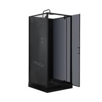 China black paint aluminum frame corner shower enclosure with tempered glass for sale