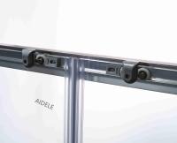 China Sliding Glass Shower Enclosure Door 100-140cm Width 195cm Height Black Aluminum Frame for sale