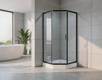 China Modern Design Tempered Glass Shower Enclosure with Base Tray for sale