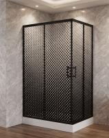 China Easy for Installation Stainless Steel Handle Shower Glass Enclosure Bathroom with Tray for sale