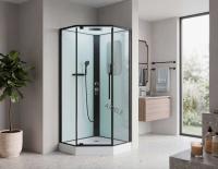 China Modular Bathroom Portable Shower Cabin Glass Pivot Door for Shower for sale