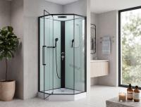 China Modular Bathroom Portable Shower Cabin Glass Pivot Door for Shower for sale