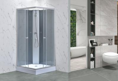 China 1-1.2mm Aluminium Frame 5mm Tempered Glass Shower Enclosure 800x800x2150mm Sliding Door for sale