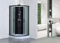 China 900x900x2150mm Quadrant Shower Enclosure with 5mm Tempered Glass and Black Aluminum Frame for sale
