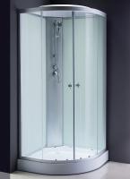 China 900x900mm Quadrant Shower Enclosure with 5mm Tempered Glass and Black Aluminum Frame - ADL-8603 Model for sale