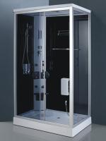 China 1200x800x2150mm Steam Shower Enclosure with 5mm Tempered Glass and Sliding Aluminum Frame for sale