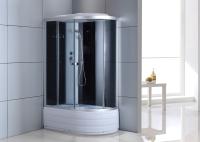 China 4mm 1200x800x2150mm Grey Aluminum Frame Sliding Shower Pod Cabin with Tempered Glass for sale