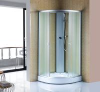China 5mm Tempered Glass Sliding Shower Cabin 800x800x2150mm Black Aluminum Frame for sale