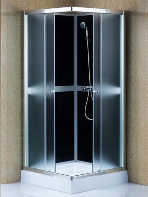 China Black ISO9001 Shower Pods Cabins 800x800x2150mm Sliding Tempered Glass for sale