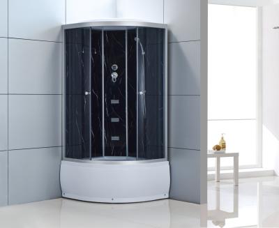 China 990x990x2250mm Semi-Frameless Glass Shower Enclosure with 4mm Tempered Glass and Aluminum Frame for sale