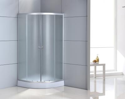 China Sliding Shower Cabin 900x900x1900mm 6mm Tempered Glass Black Aluminum Frame for sale