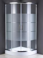 China ADL-8B01 Sliding Shower Enclosure 800×800×1900mm with 6mm Tempered Glass and Black Aluminum Frame for sale