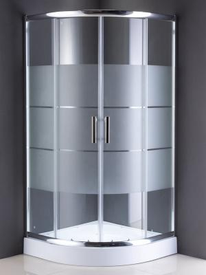 China ADL-8B01 Sliding Shower Enclosure 800×800×1900mm with 6mm Tempered Glass and Black Aluminum Frame for sale