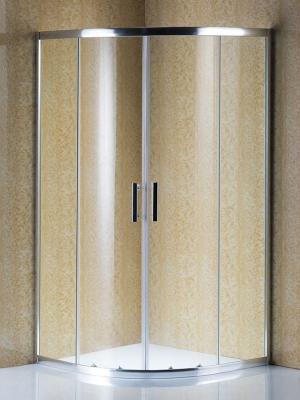 China 6mm Tempered Glass Self-Contained Shower Cubicle 800x800x1900mm with Sliding Door and Black Aluminum Frame for sale