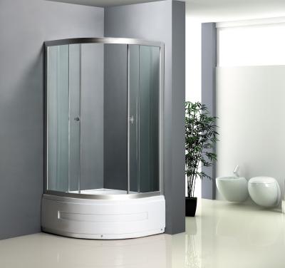 China 6mm Tempered Glass Self-Contained Shower Cubicle 1000x1000x1950mm with Sliding Door and Aluminum Frame for sale